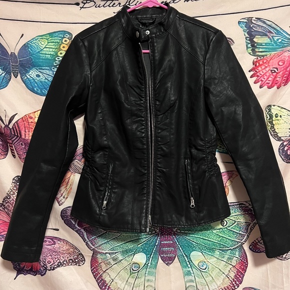 Baccini | Jackets & Coats | Black Faux Leather Jacket | Poshmark